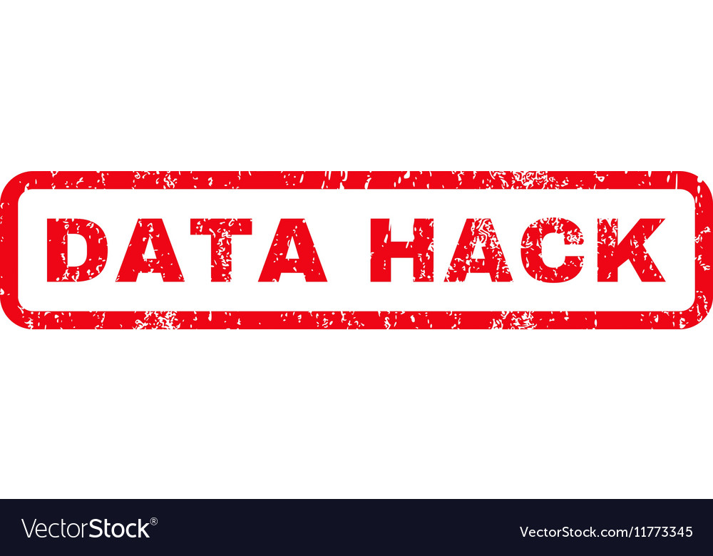 Data hack rubber stamp Royalty Free Vector Image
