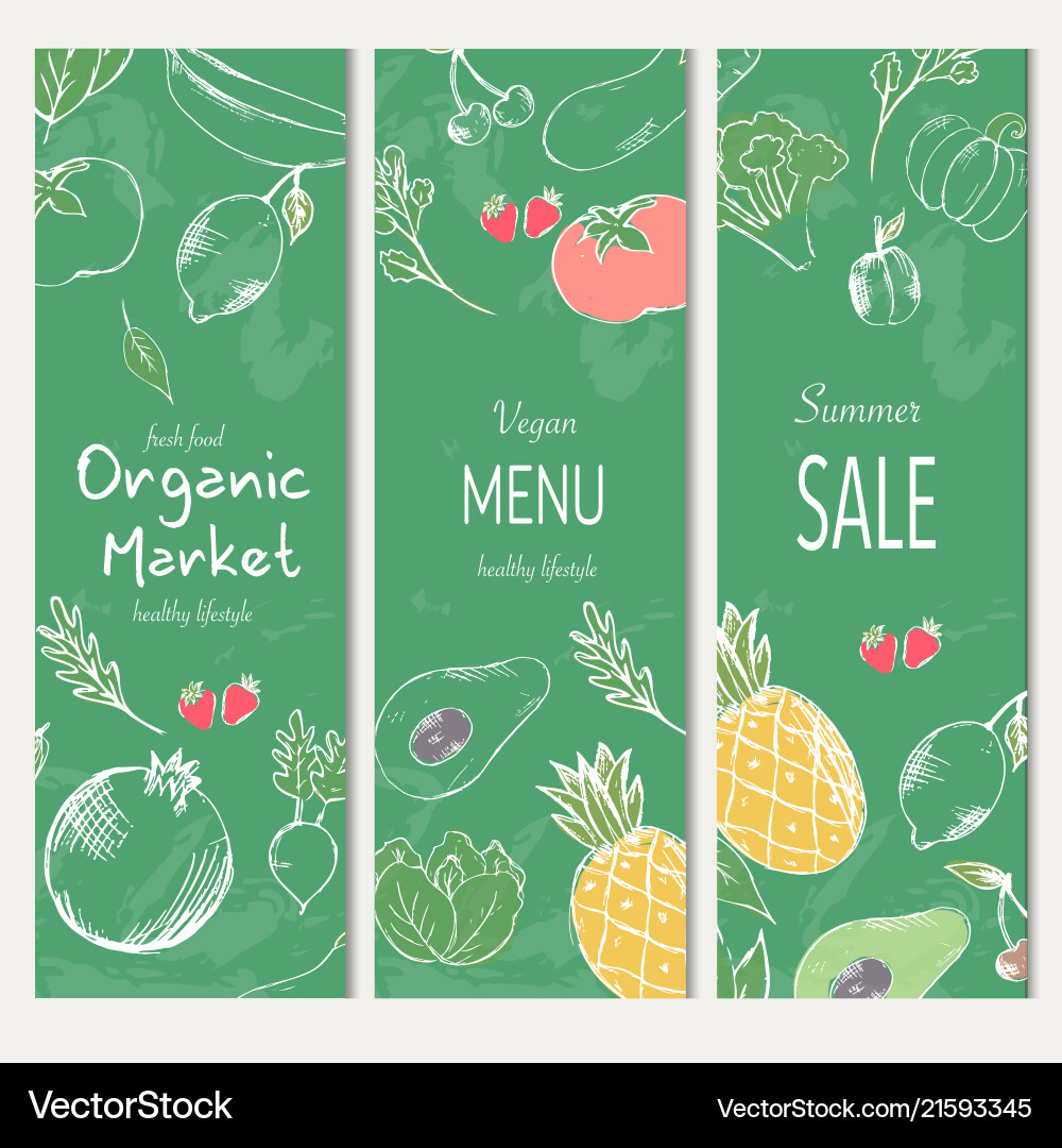 Farm vegetables poster Royalty Free Vector Image