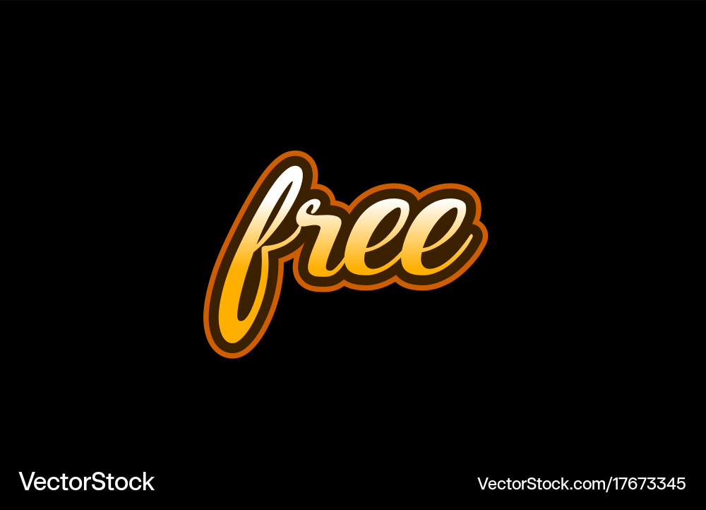 Free word text banner postcard logo icon design Vector Image