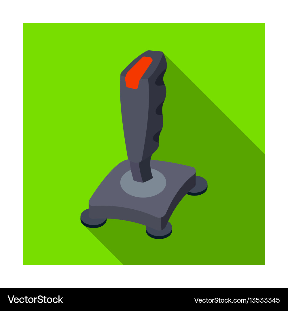 Joystick icon in flat style isolated on white Vector Image