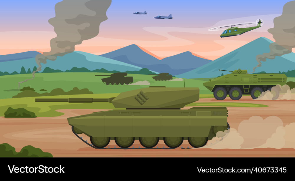 Military battle transport with ground Royalty Free Vector