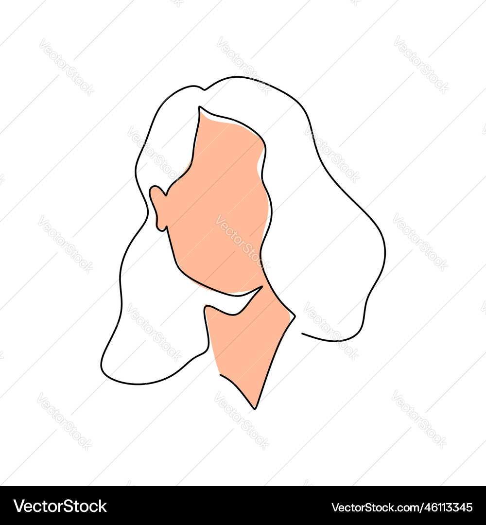 One continuous single line of surreal abstract Vector Image