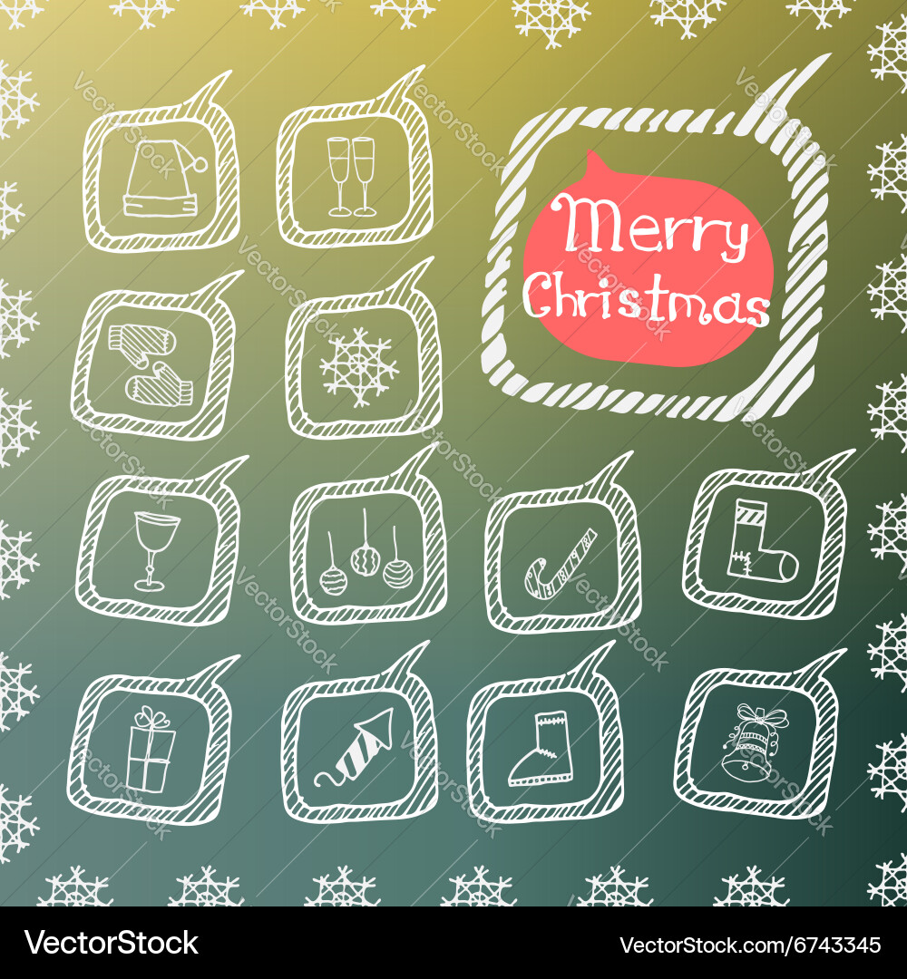 Set of christmas icon Royalty Free Vector Image