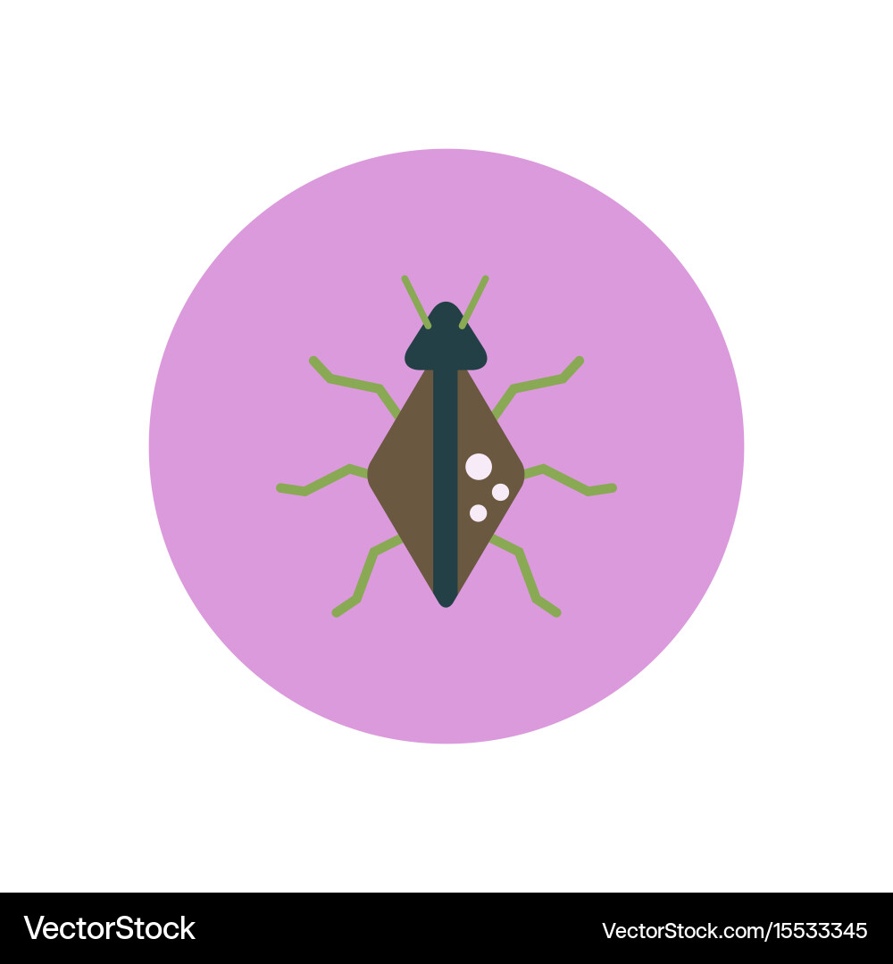 Stylish icon in color circle beetle insect Vector Image