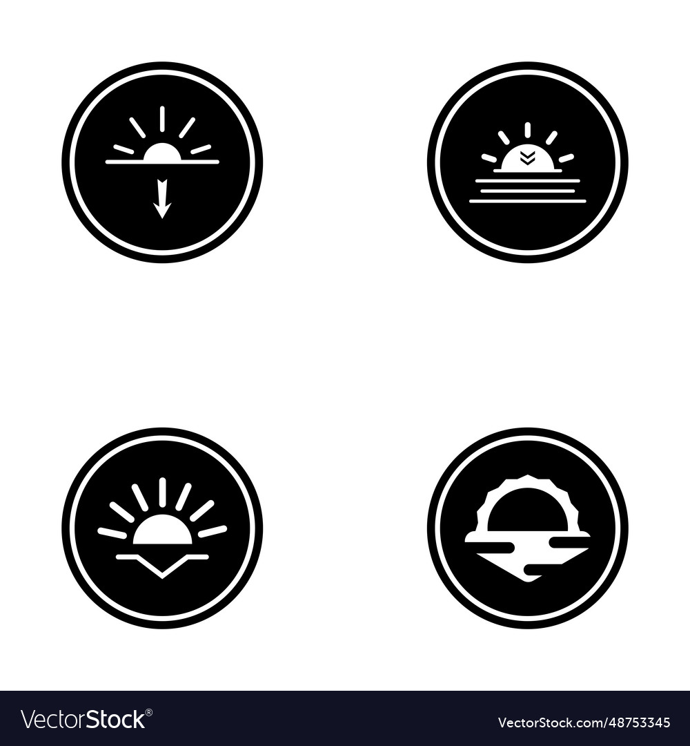 Sunset icon Royalty Free Vector Image - VectorStock