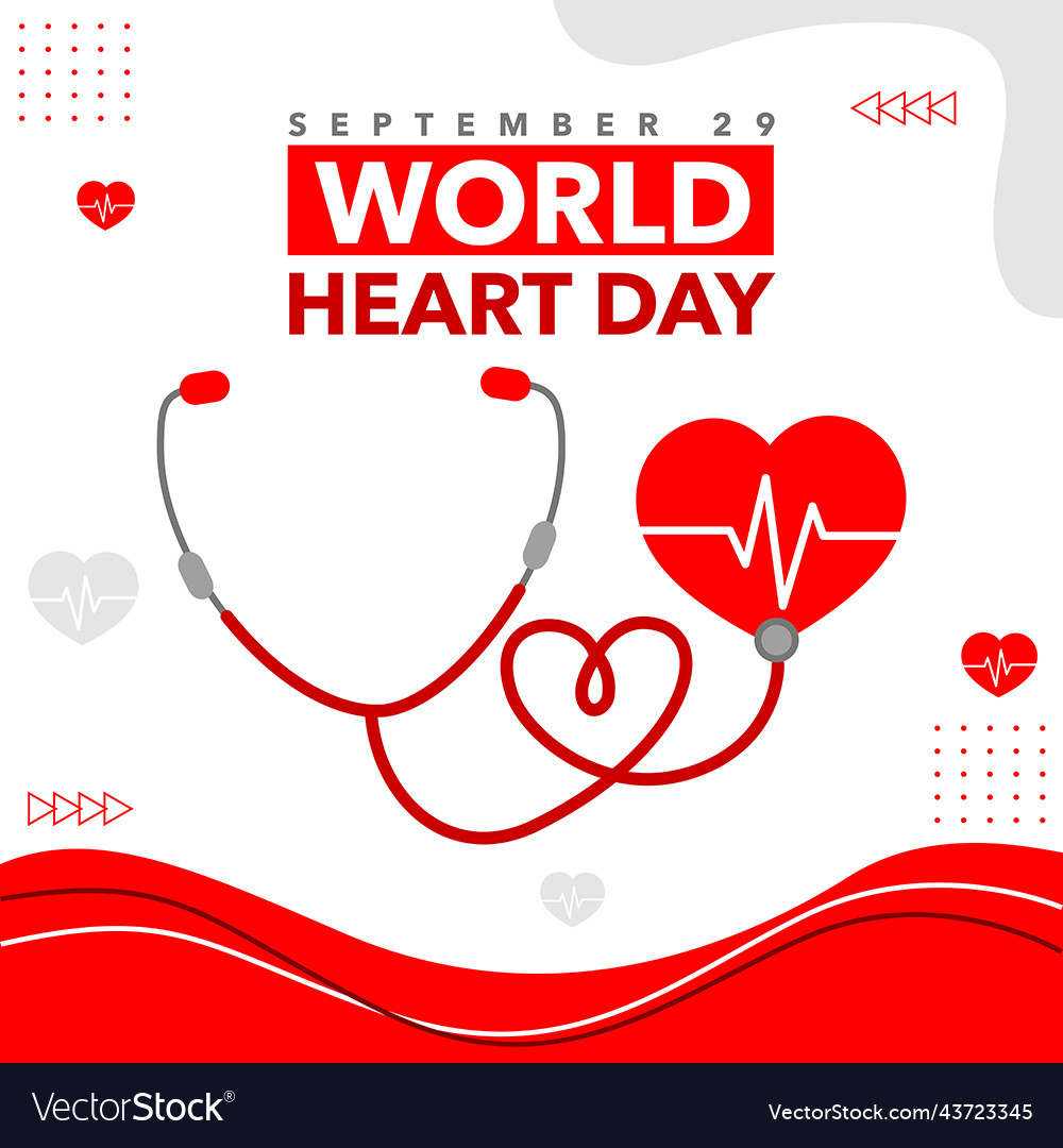World Heart Day Poster Royalty Free Vector Image