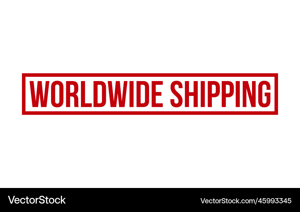 Worldwide shipping rubber stamp seal Royalty Free Vector