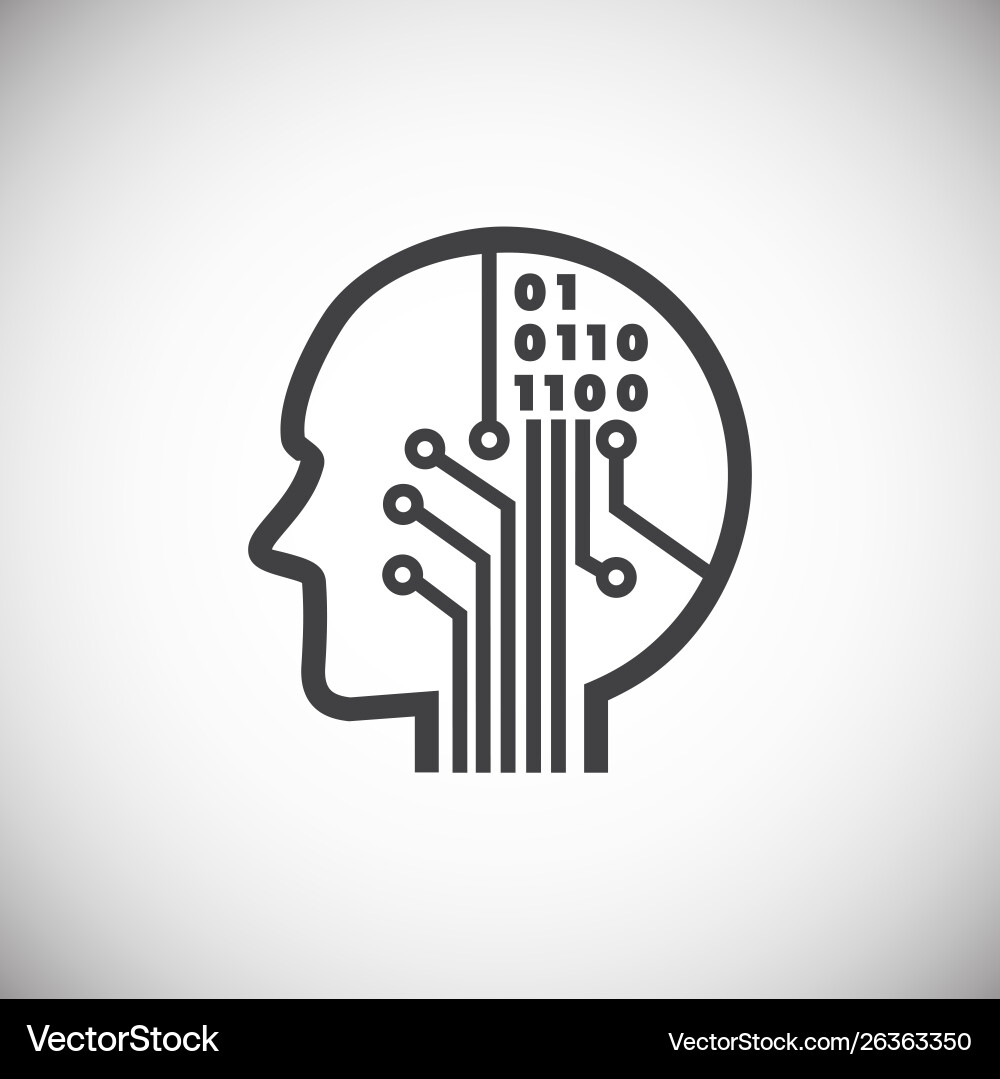 Ai icon on background for graphic and web design Vector Image