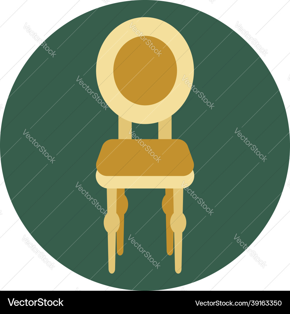 Beautiful kitchen chair on a white background Vector Image