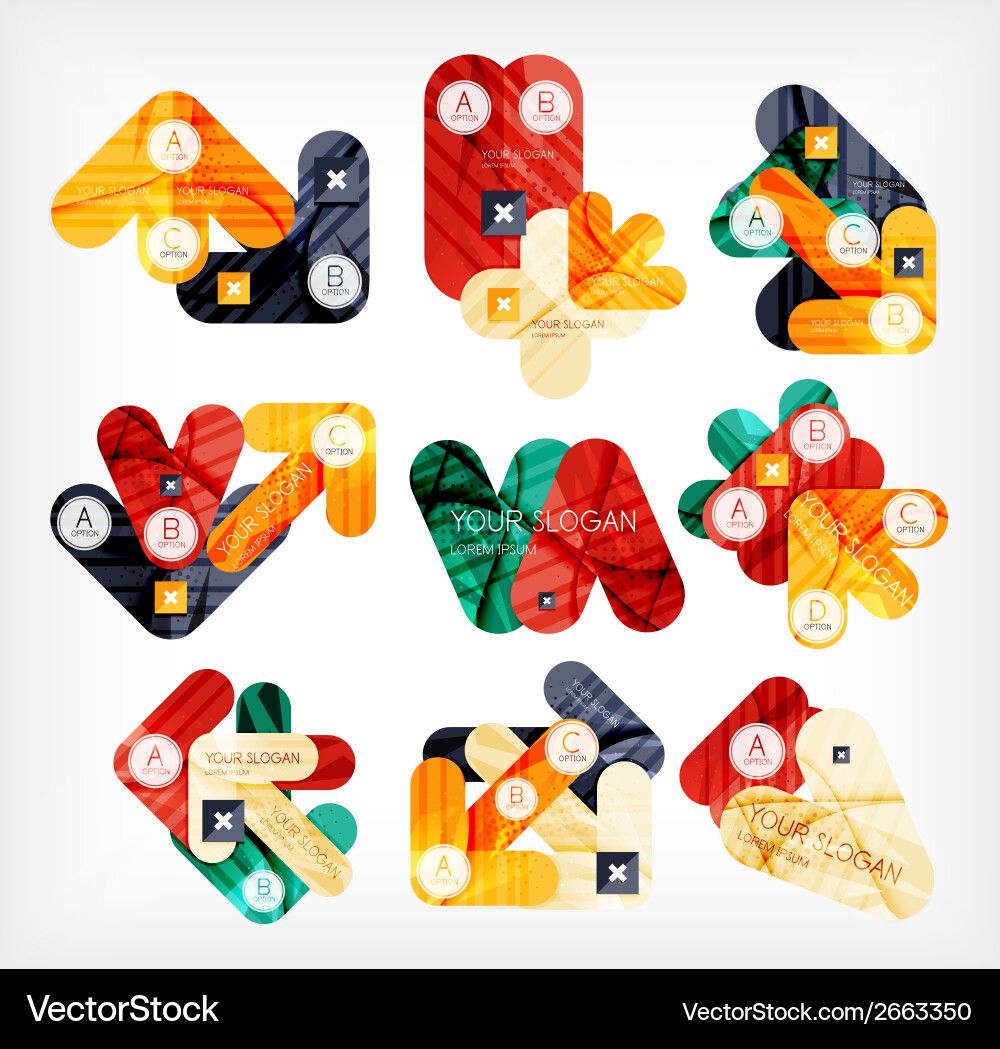 Collection infographic option layouts Royalty Free Vector