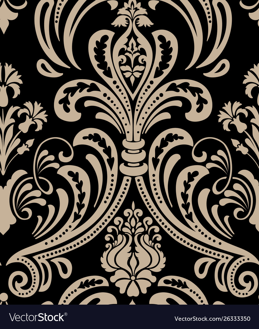 Damask seamless pattern element classical Vector Image