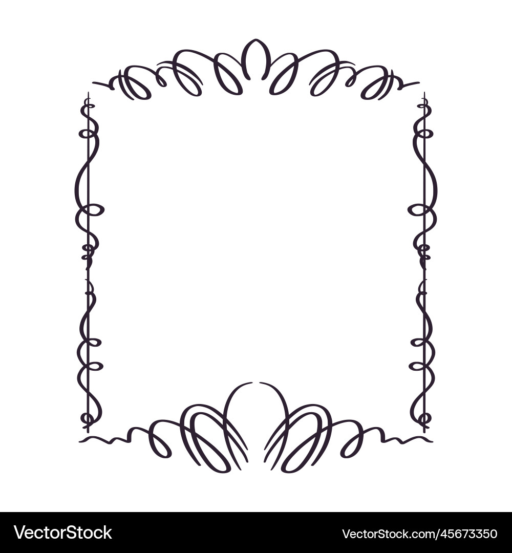 Fantasy vintage ornate border frame gothic Vector Image