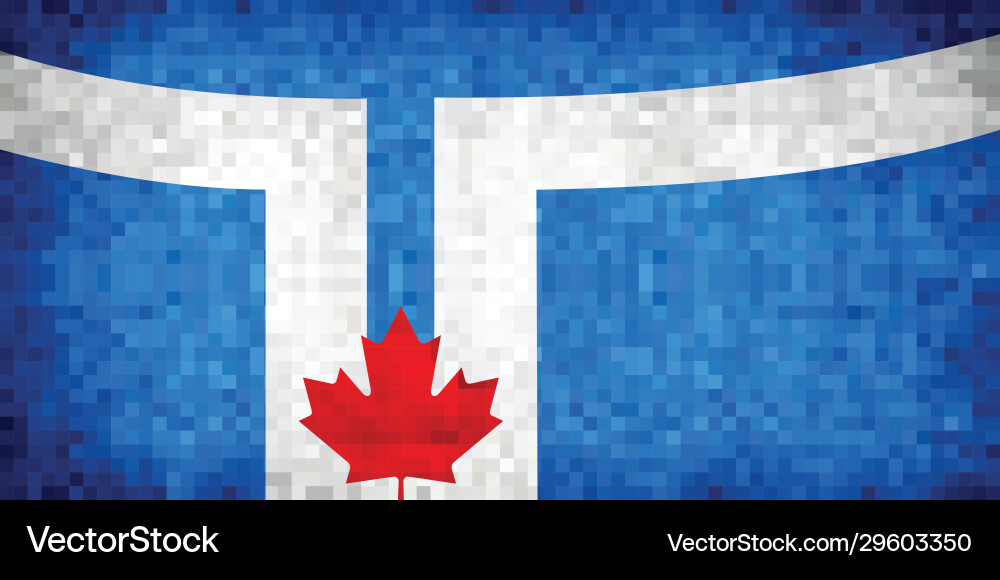 Grunge mosaic flag toronto Royalty Free Vector Image