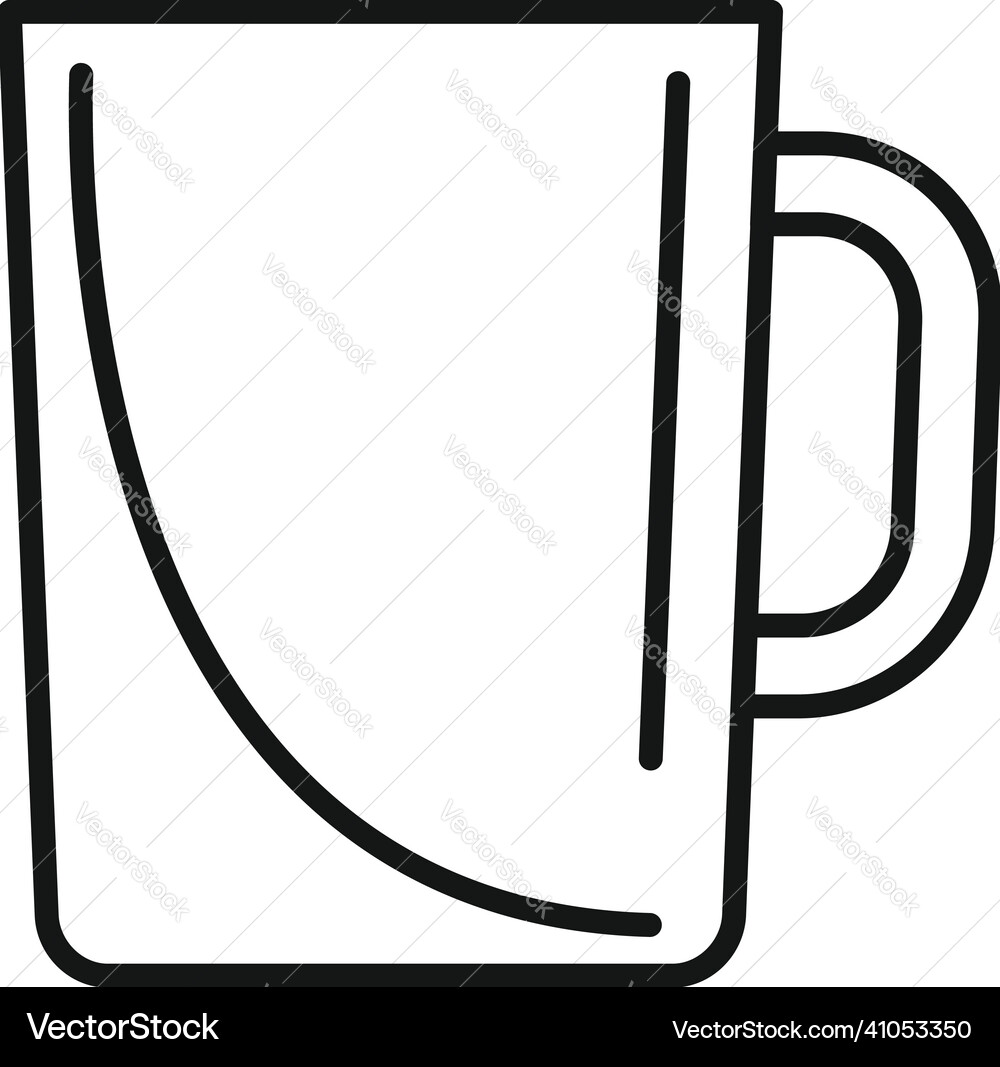 Hot mug icon outline tea cup Royalty Free Vector Image