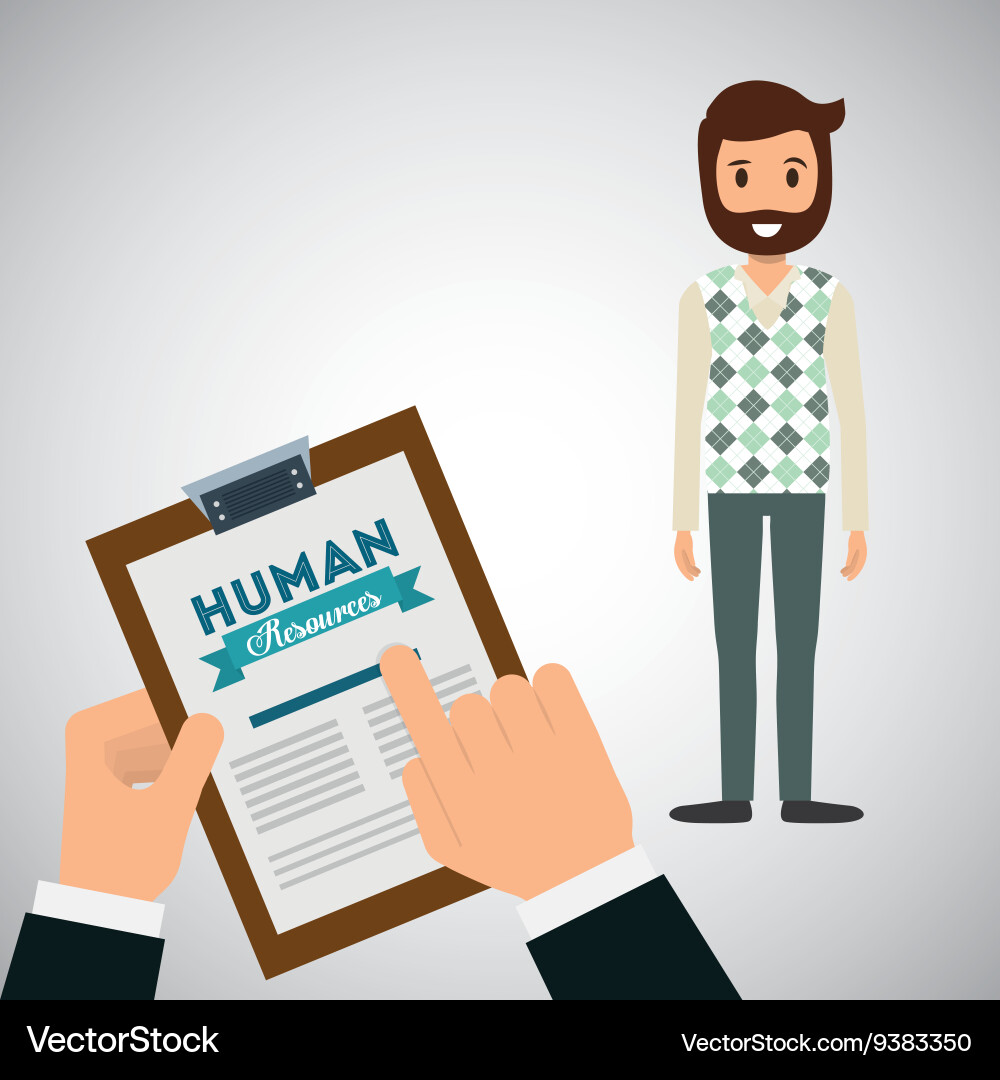 Human resources design person icon isolated Vector Image