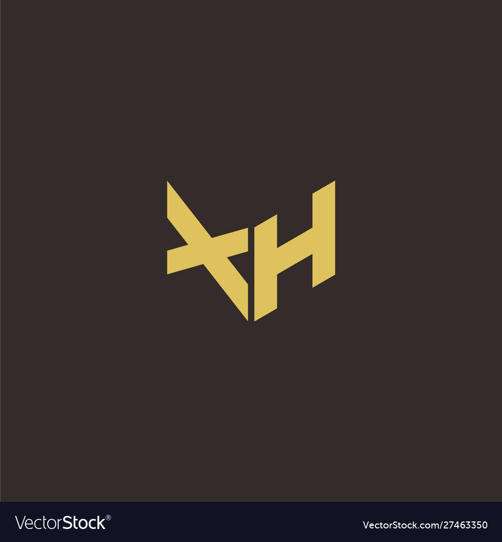 Xh logo letter initial designs template Royalty Free Vector