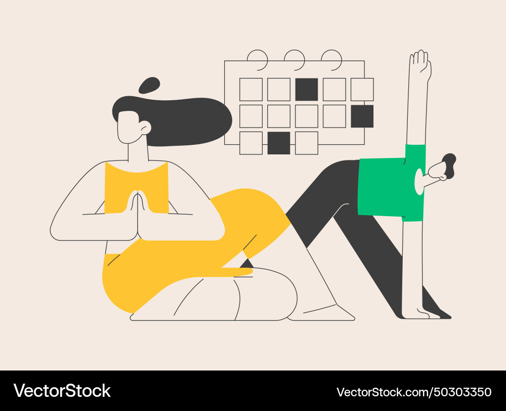 Yoga school abstract concept Royalty Free Vector Image