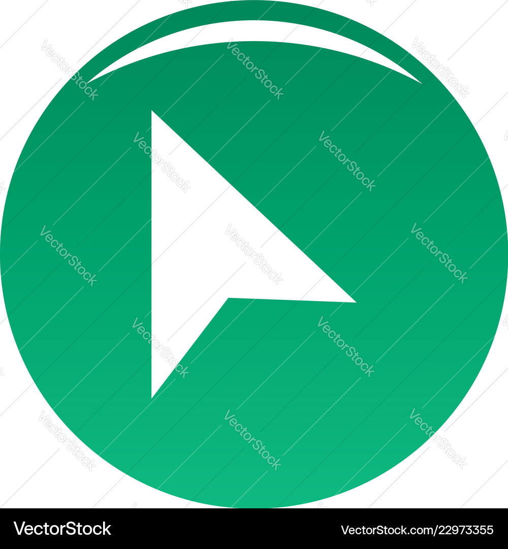 Cursor trendy element icon green Royalty Free Vector Image