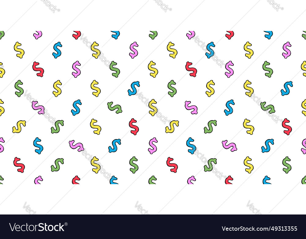 Dollar symbol pattern Royalty Free Vector Image