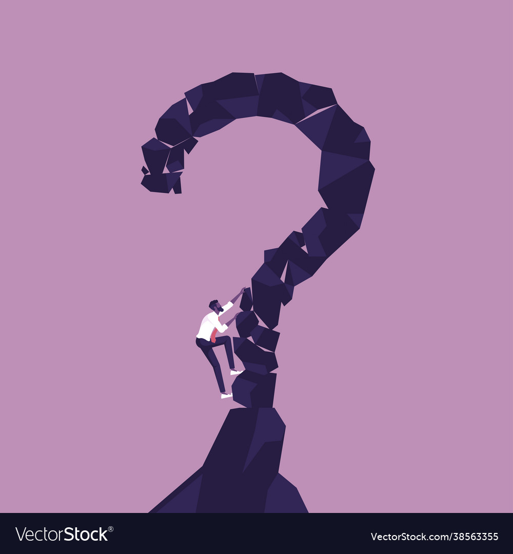 Finding solution and problem solving concept Vector Image