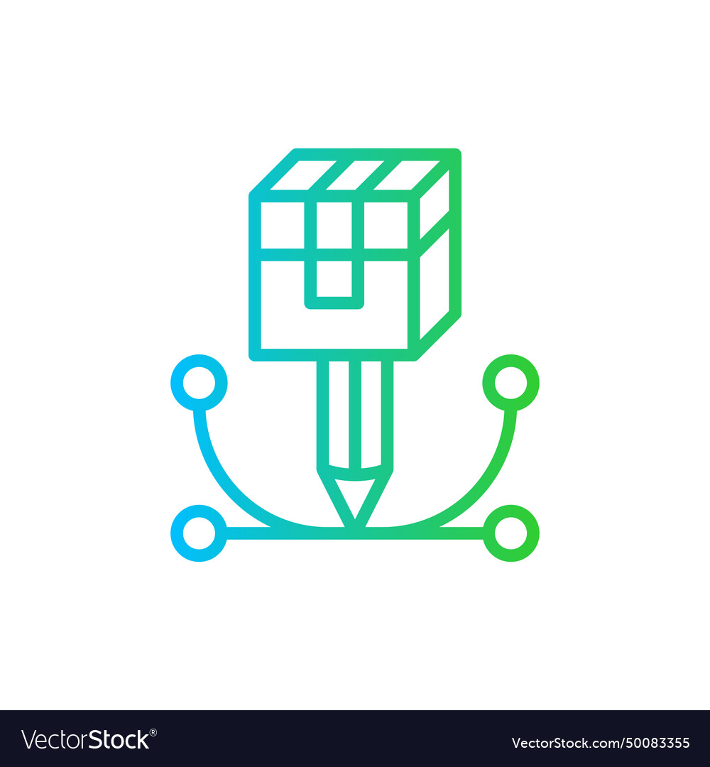 Product design product development icon with blue Vector Image