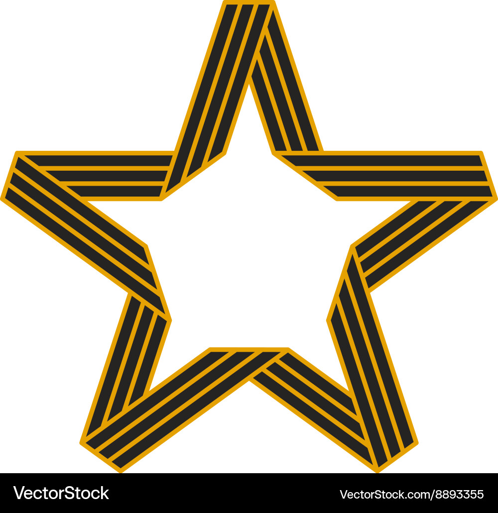 Star of color band Royalty Free Vector Image - VectorStock