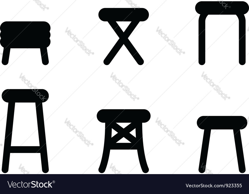 Stool icons Royalty Free Vector Image - VectorStock Stool icons Royalty Free Vector Image - VectorStock