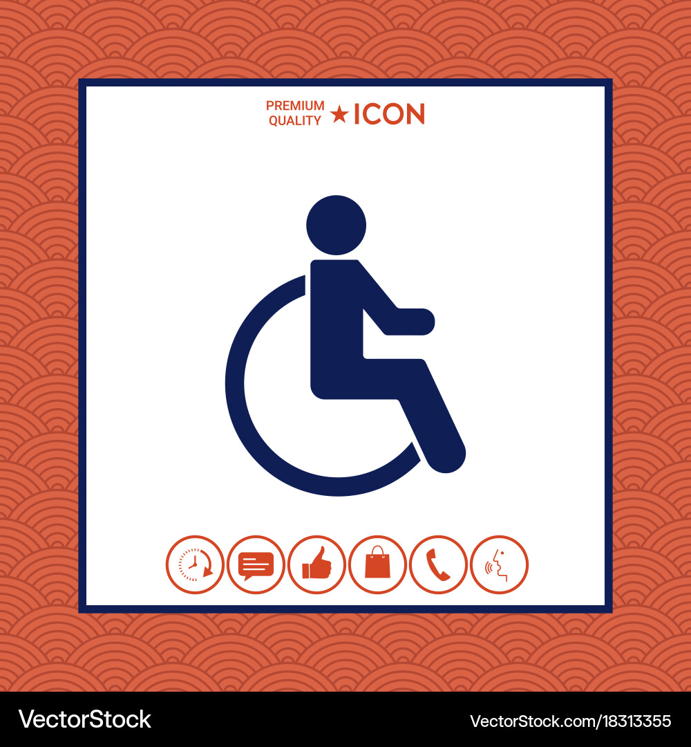 Wheelchair handicap icon Royalty Free Vector Image