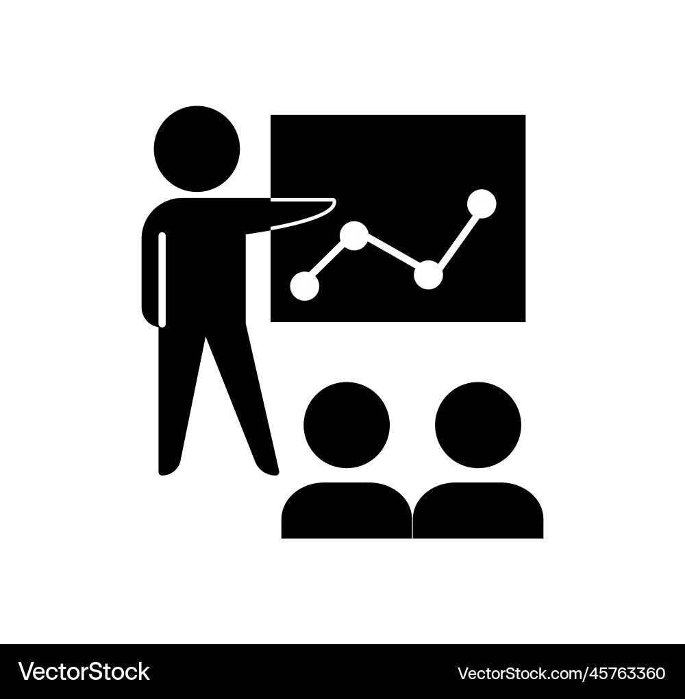 Business conference black icon Royalty Free Vector Image