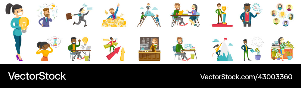 Business way to success Royalty Free Vector Image