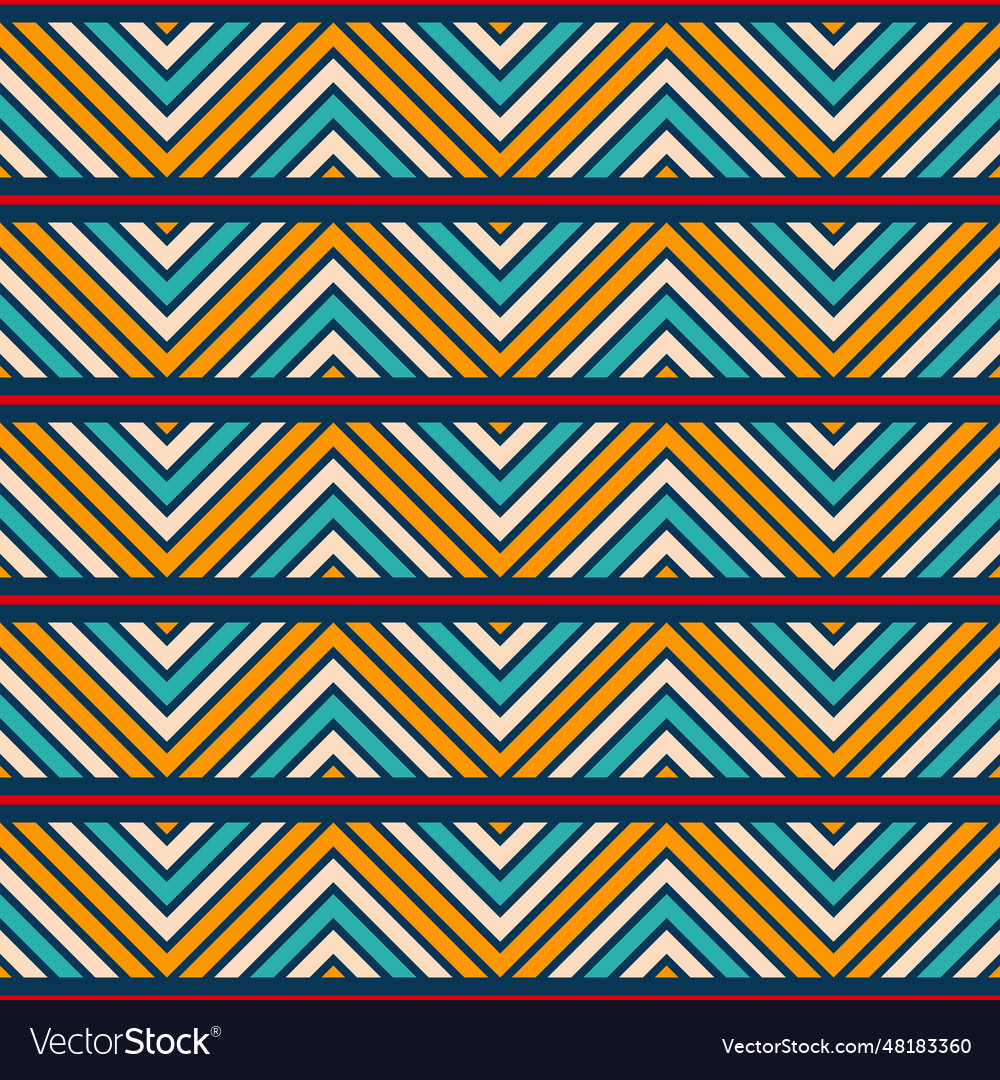 Decorative seamless color pattern with zigzag Vector Image