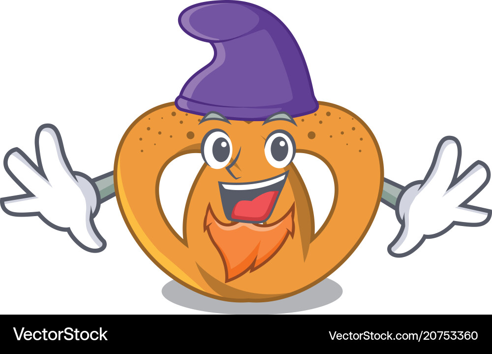 Elf pretzel character cartoon style Royalty Free Vector