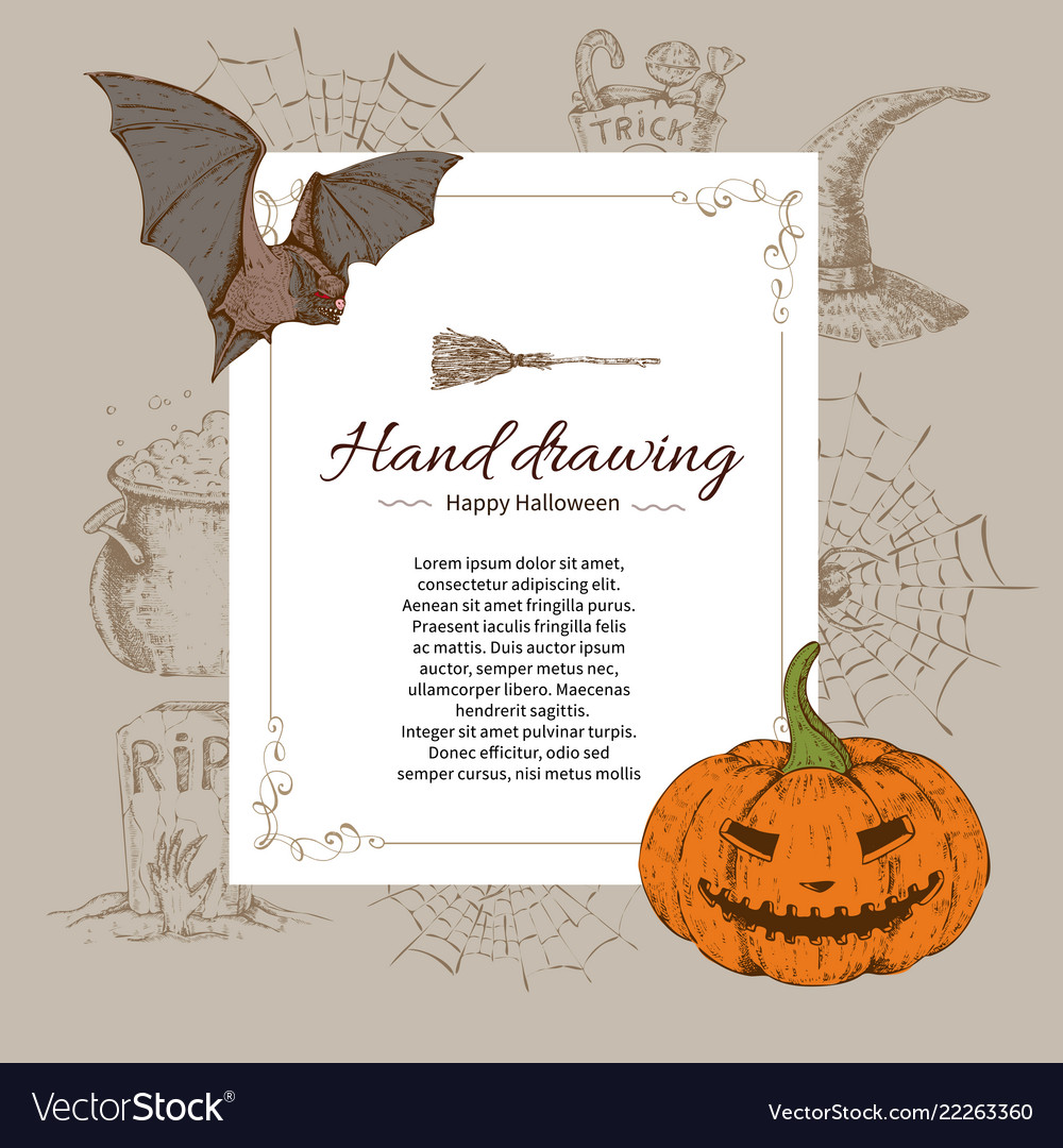 Halloween Letter Template Royalty Free Vector Image