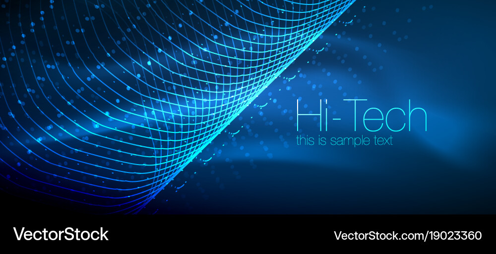 Hi-tech futuristic techno background neon shapes Vector Image