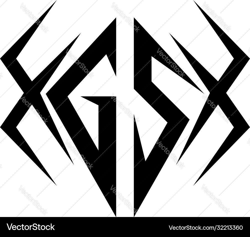Initial gs logo design with cool style Royalty Free Vector