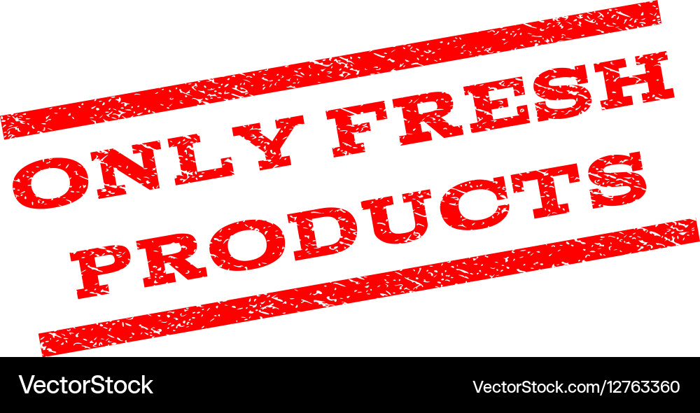 Only fresh products watermark stamp Royalty Free Vector