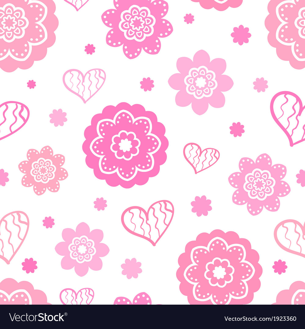 Romantic seamless pattern tiling Royalty Free Vector Image