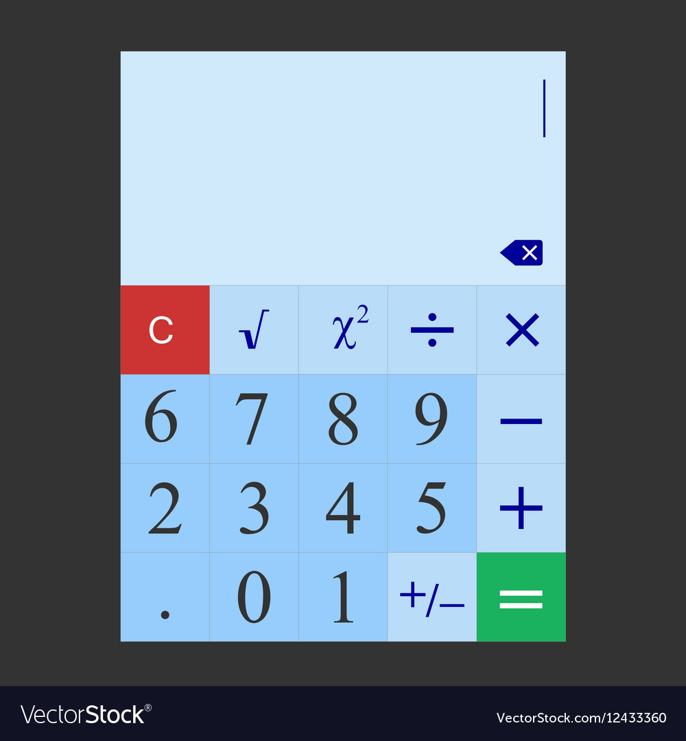 Simple flat calculator which is designed Vector Image