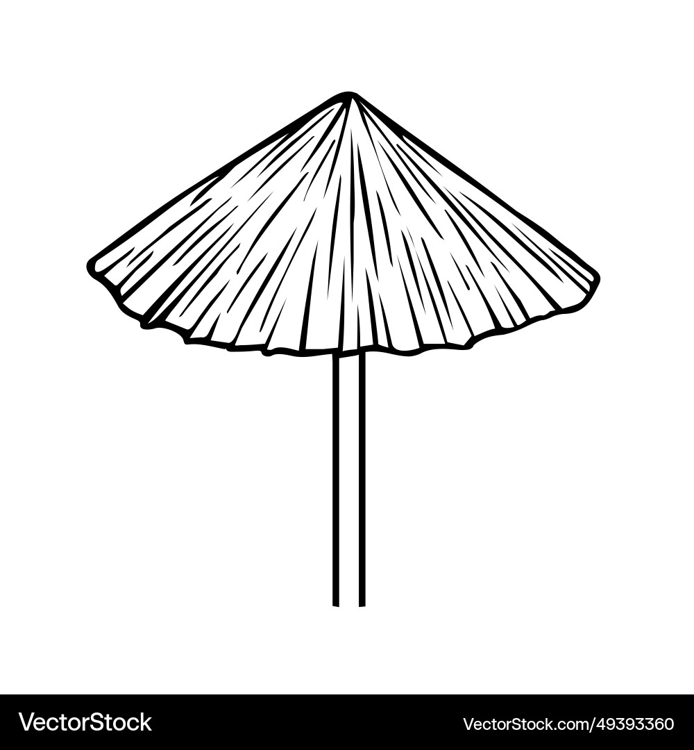 Straw Umbrella Image Royalty Free Vector Image