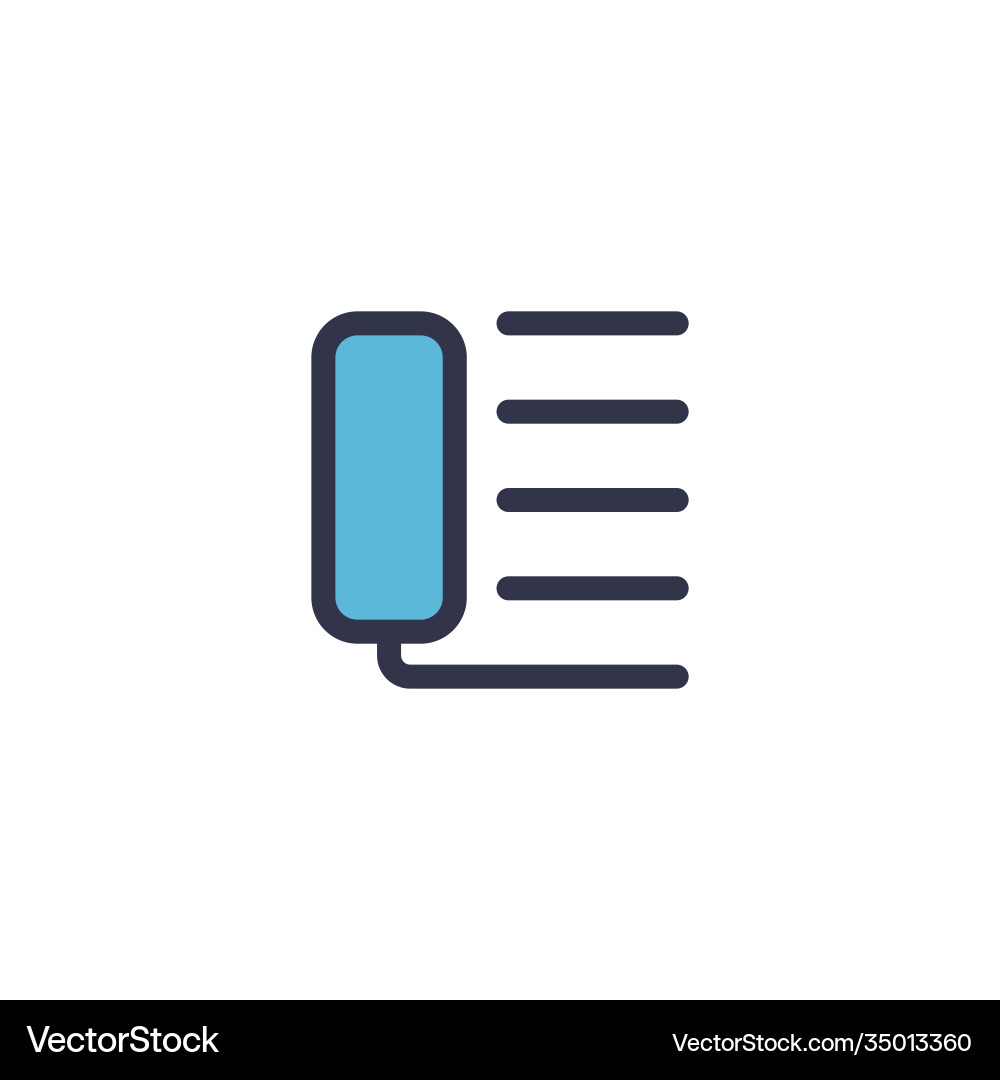 Text telephone icon symbol isolated on white Vector Image