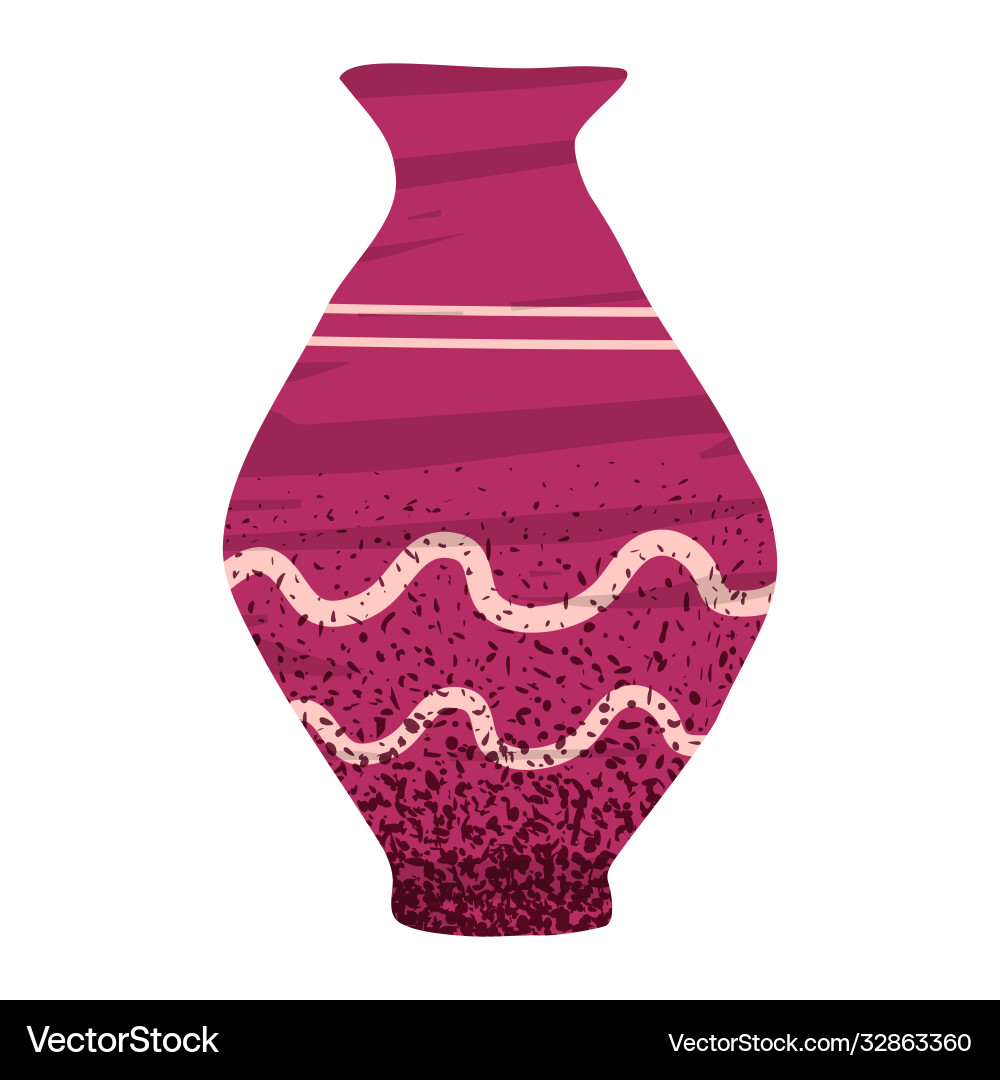 Trendy vase abstract contemporary shape textures Vector Image