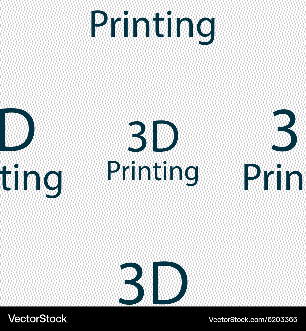 3d print sign icon symbol seamless Royalty Free Vector Image