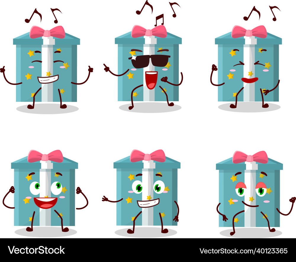 An image of magic gift box dancer cartoon Vector Image
