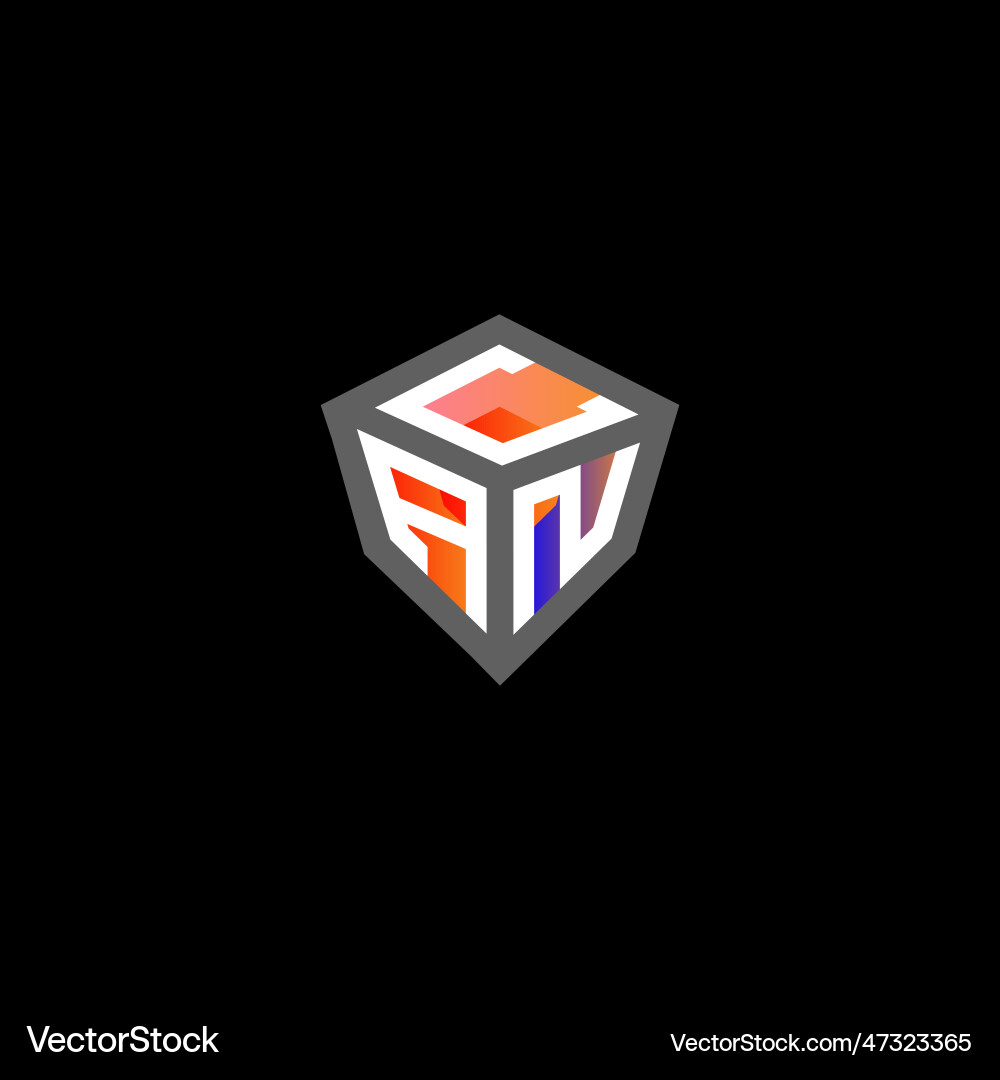 Can letter logo creative design with graphic can Vector Image