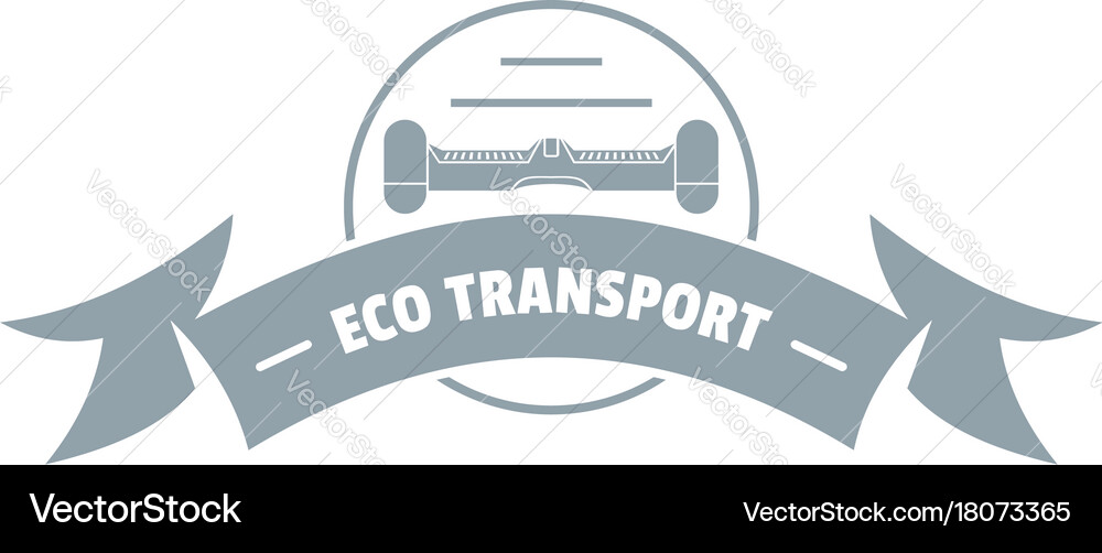 Eco gyro scooter logo simple gray style Royalty Free Vector