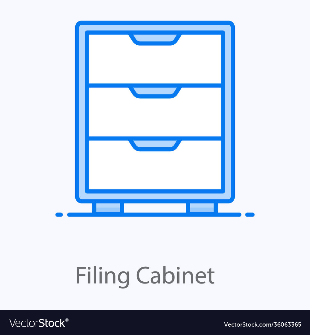 Filing cabinet Royalty Free Vector Image - VectorStock