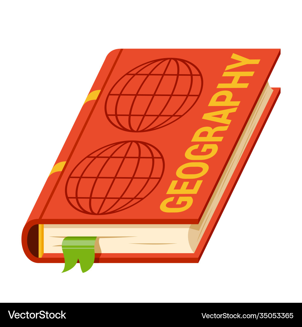 Geography school university college textbook Vector Image