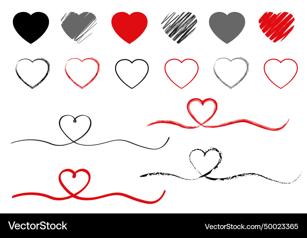 Heart line symbol isolated white background Vector Image