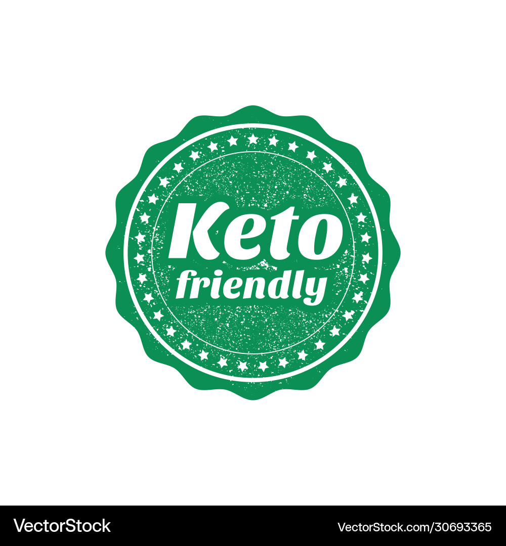 Keto friendly sign or stamp on white background Vector Image