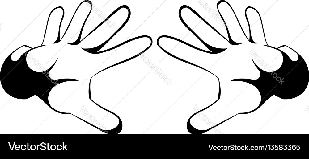 Magicians hands icon icon cartoon Royalty Free Vector Image